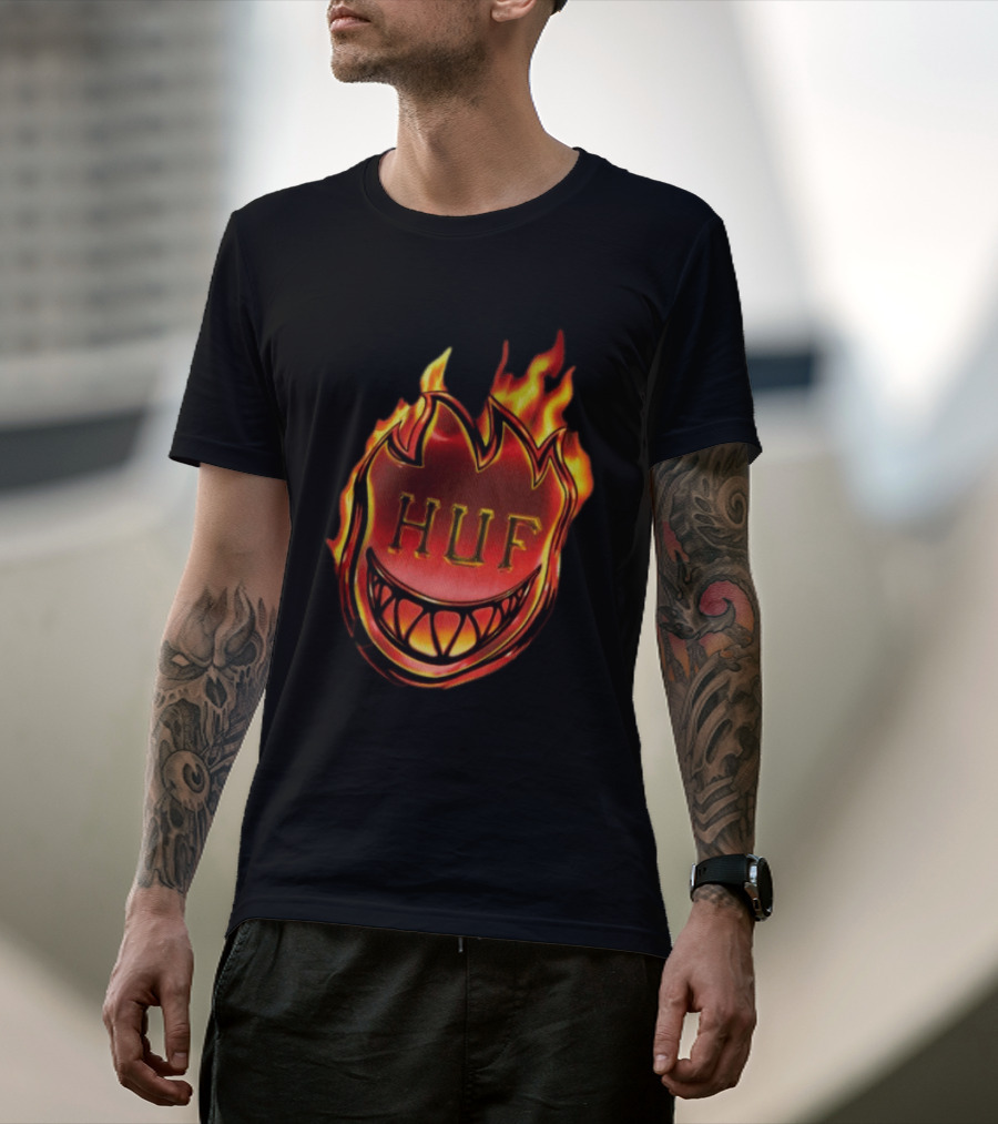 Huf X Spitfire Flame Galaxies Collaboration With Iconic Smiling T-Shirt