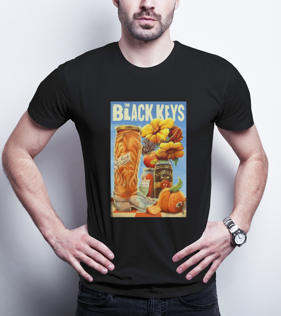 The Black Keys Nashville 2026 Boots Jars Pumpkins Flowers T-Shirt