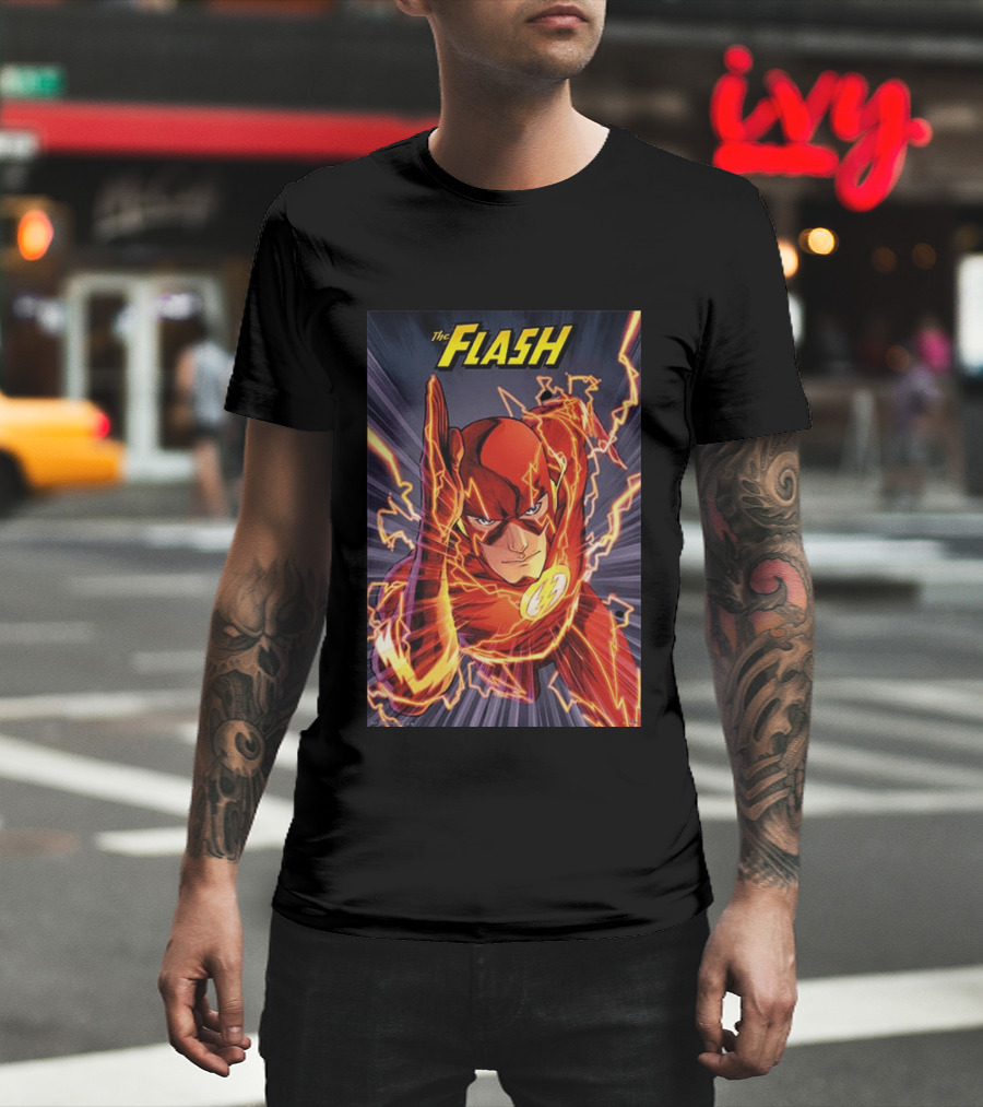 The Flash DC Comics Superhero Lightning Speedburst T-Shirt