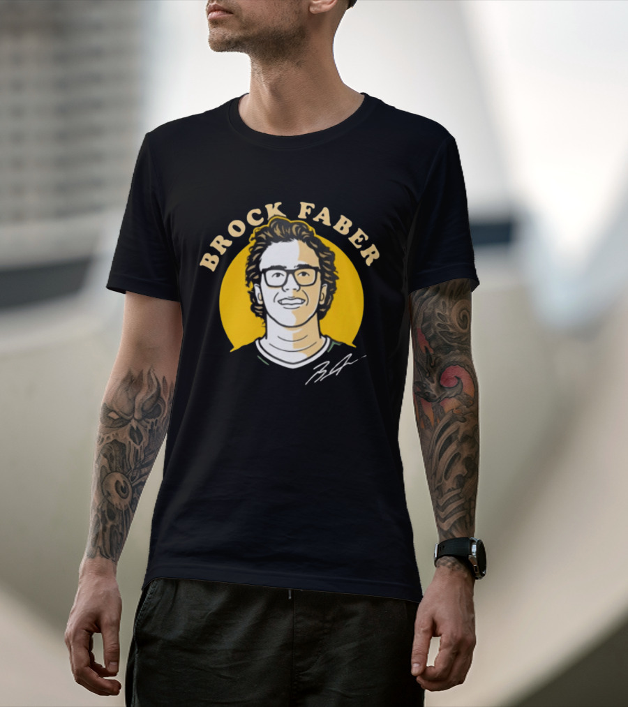 Brock Faber Minnesota Wild Comicstyle T-Shirt