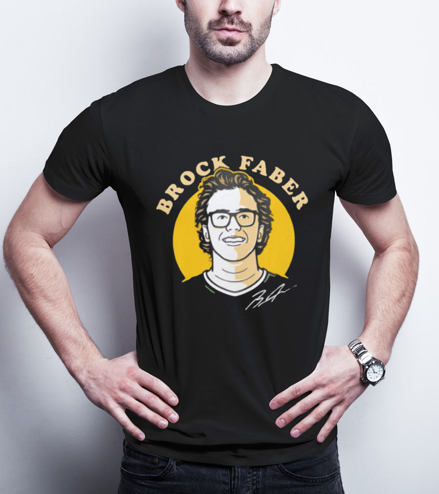 Brock Faber Minnesota Wild Comicstyle T-Shirt