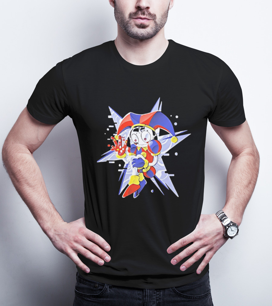 Classic Pixel Jester Glitch Retro Arcade T-Shirt
