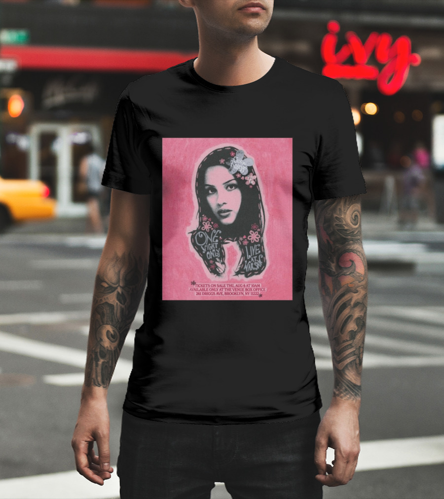 Tickets On Sale Thu Aug 6 At 10am Venue Box Office 261 Driggs Ave Brooklyn NY 11222 One Night Only Live At Warsaw T-Shirt