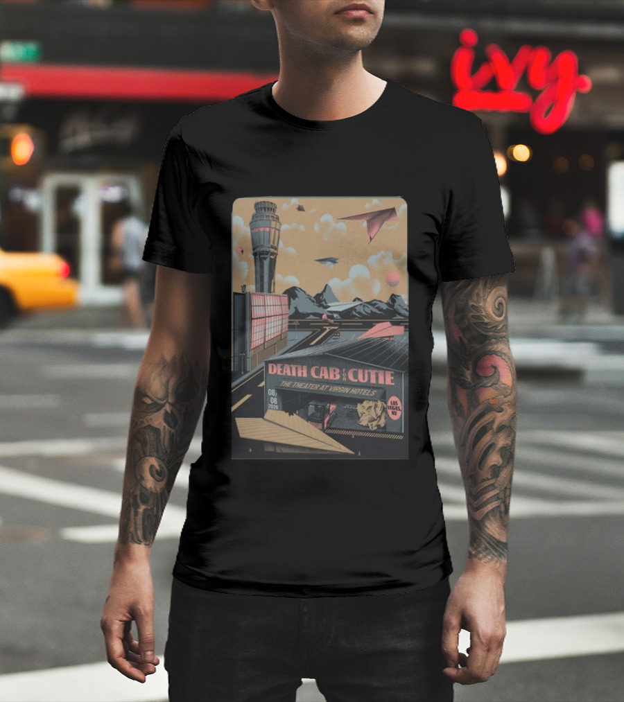 Death Cab For Cutie The Theater At Virgin Hotels Las Vegas NV August 6 2026 T-Shirt