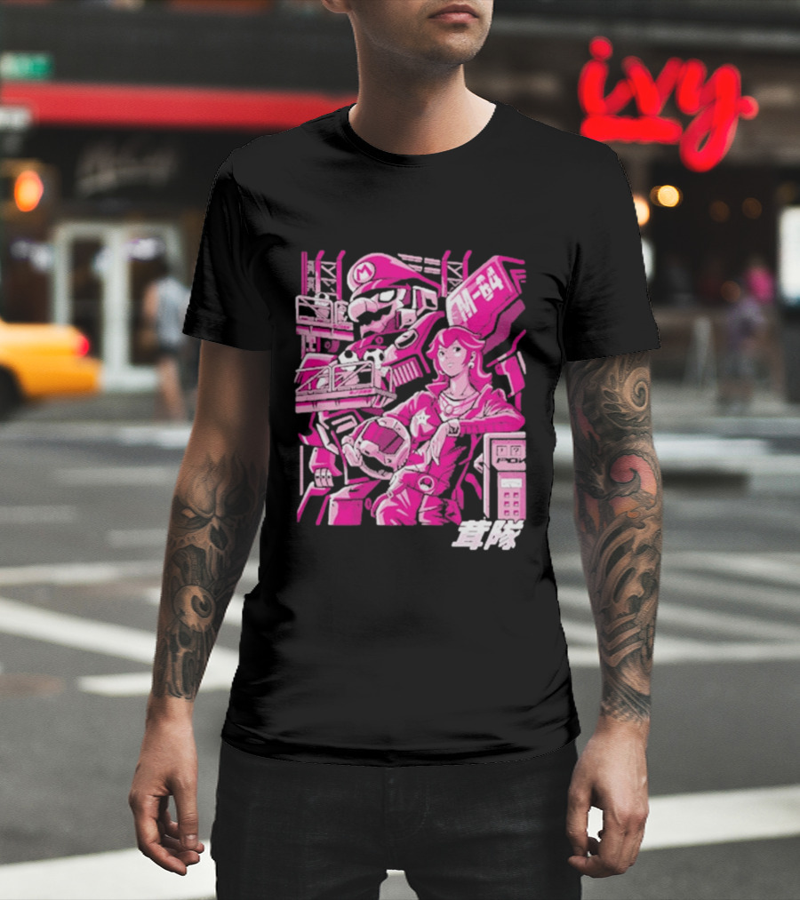 Turtle Destroyer M 64 Japanese Manga Style Mario Kart T-Shirt