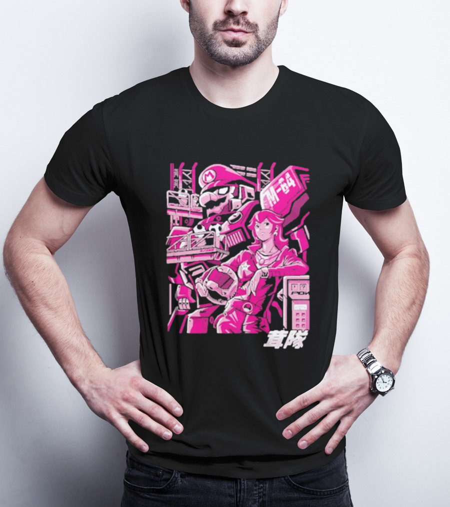 Turtle Destroyer M 64 Japanese Manga Style Mario Kart T-Shirt