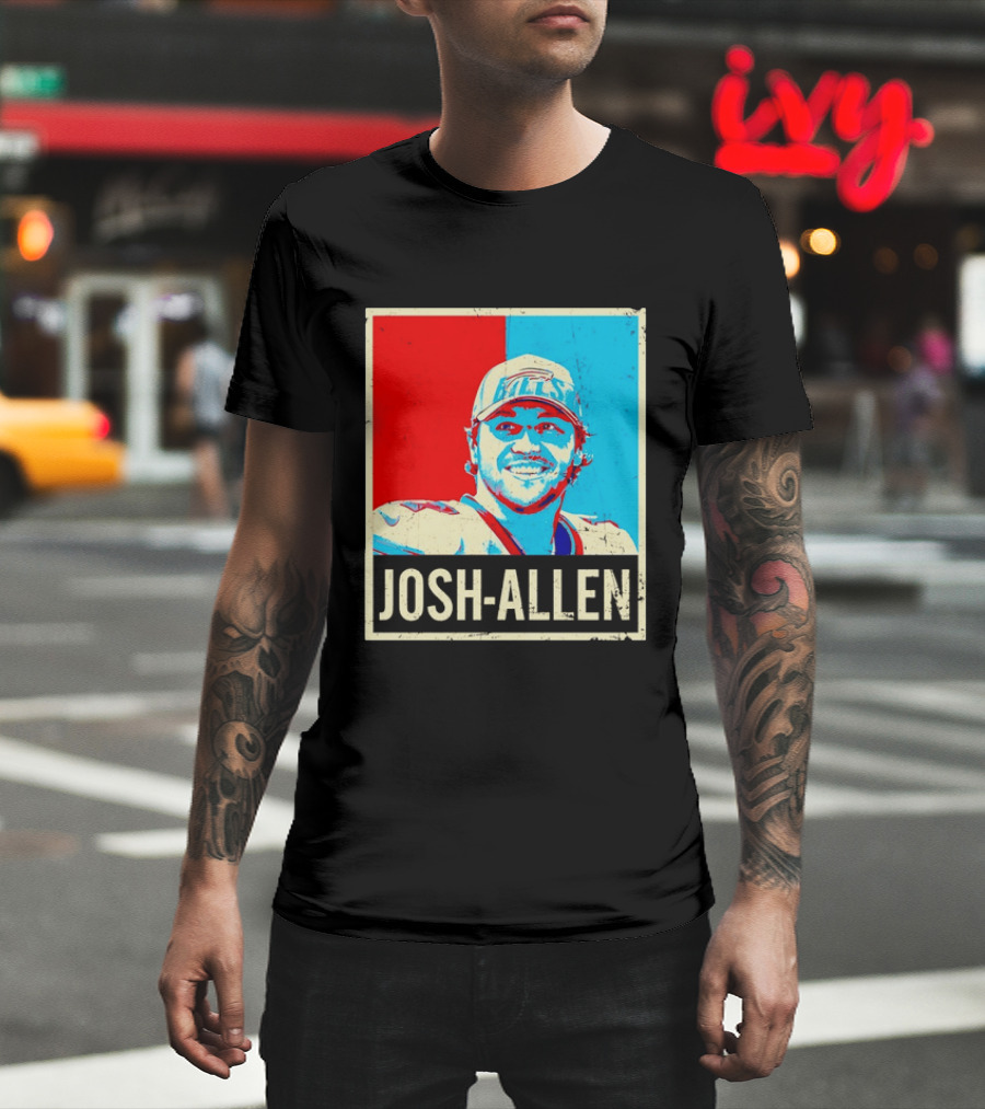 Distressed Josh Allen Buffalo Bills Pop T-Shirt
