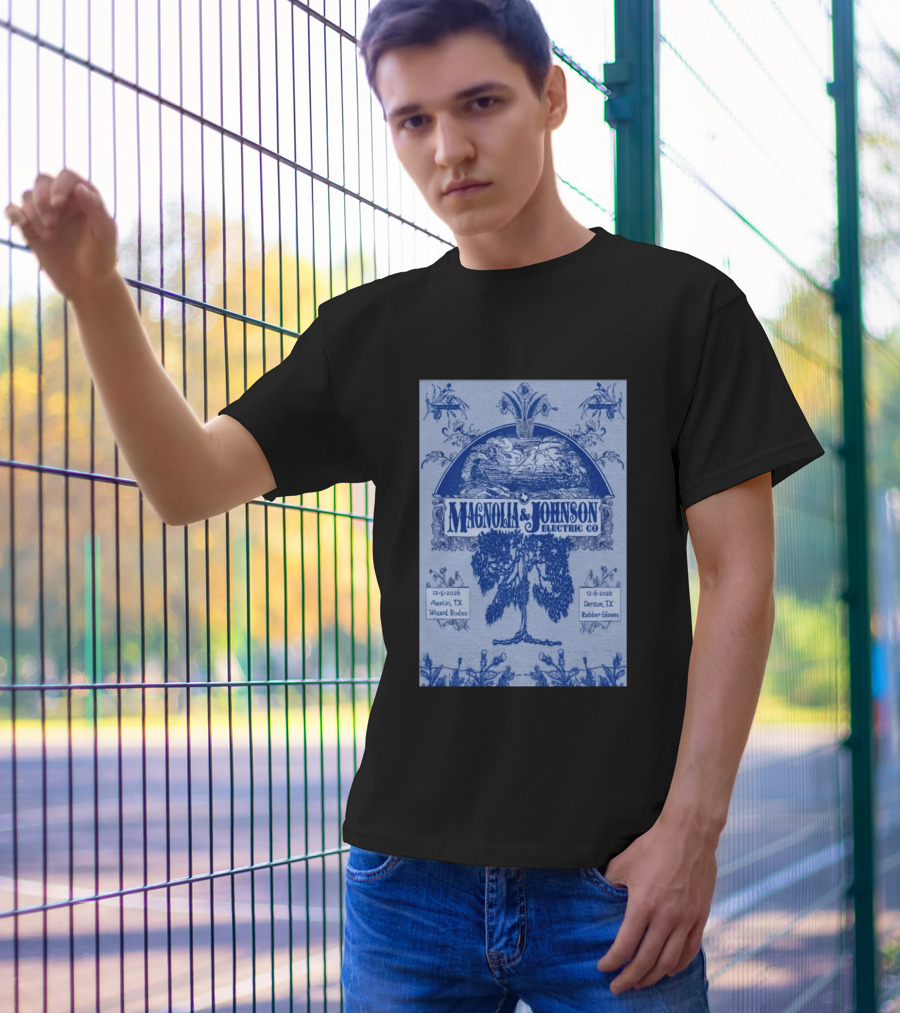 Magnolia And Johnson Electric Co Austin TX Wizard Rodeo Denton TX Rubber Gloves Dec 5 6 2026 T-Shirt