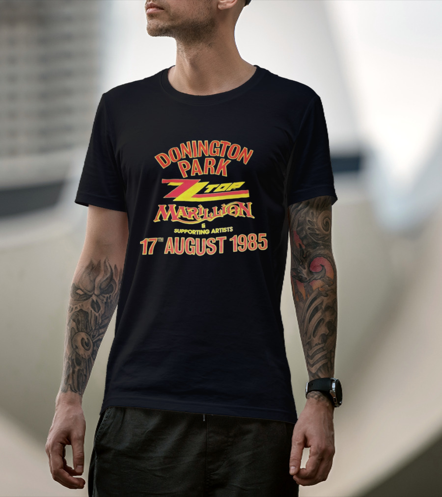 Donington Park ZZ Top Marillion 17 August 1985 Concert Supporting Artists T-Shirt