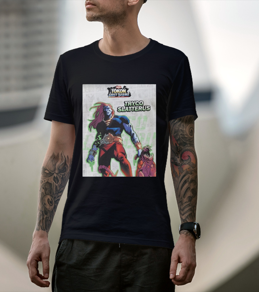 Marvel Tokon First Strike Tryco Slatterus Character With Creature T-Shirt