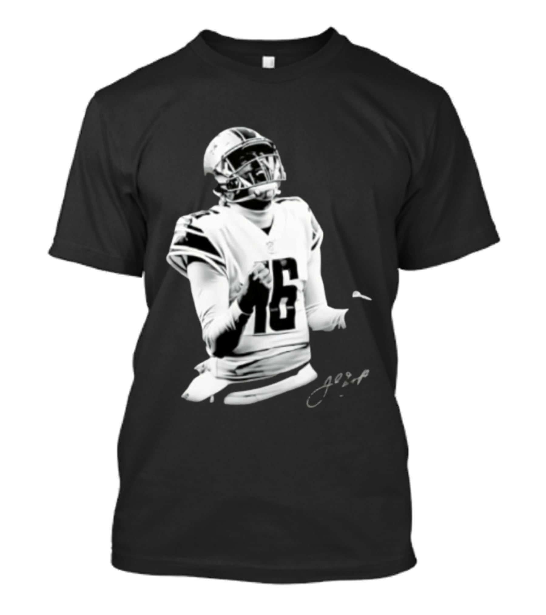 Original Detroit Lions Jared Goff 16 Quarterback MVP Player Autograph T-Shirt