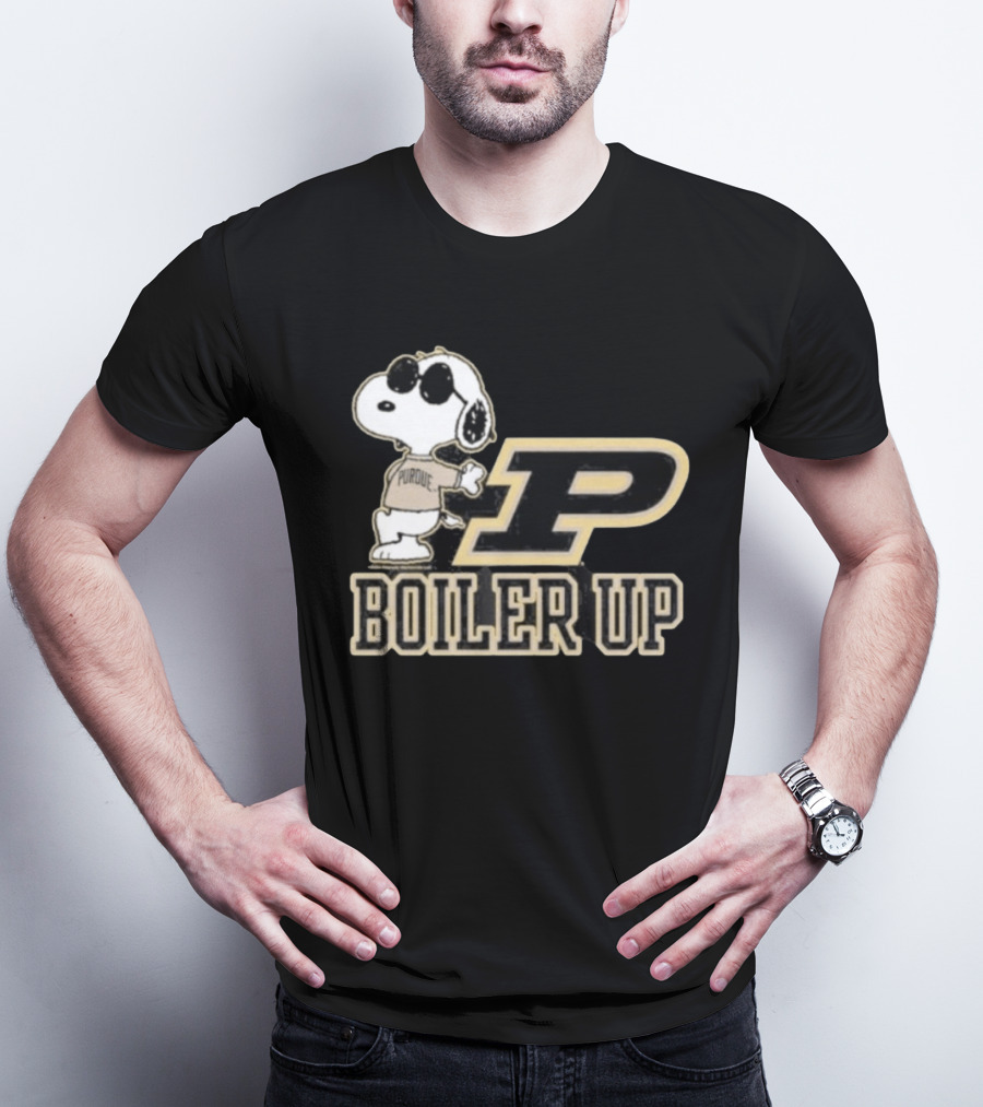 Purdue Boilermakers Snoopy Boiler Up P T-Shirt