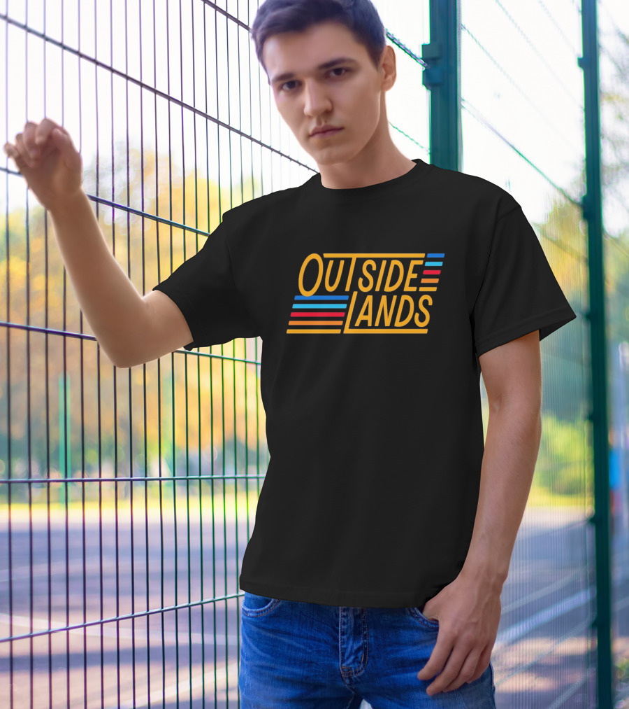OUTSIDE LANDS Music And Arts Festival Stripes Retro Colorful T-Shirt