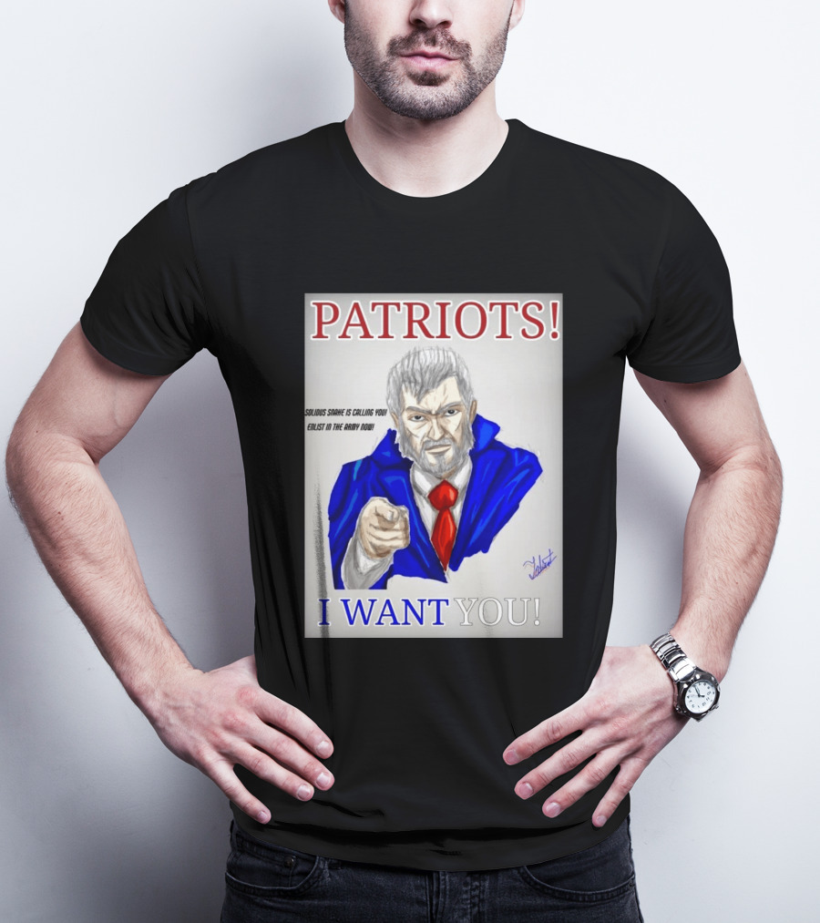 Patriots Solidus Snake Is Calling You Enlist In The Army Now I Want You T-Shirt