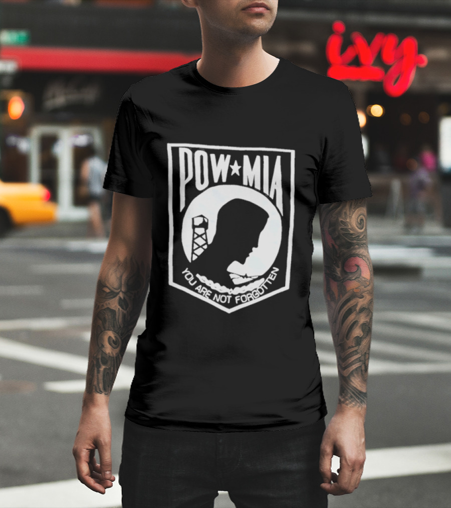 POW MIA You Are Not Forgotten Military Remembrance T-Shirt