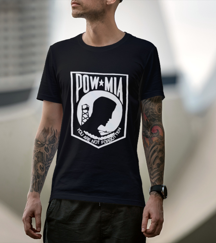 POW MIA You Are Not Forgotten Military Remembrance T-Shirt