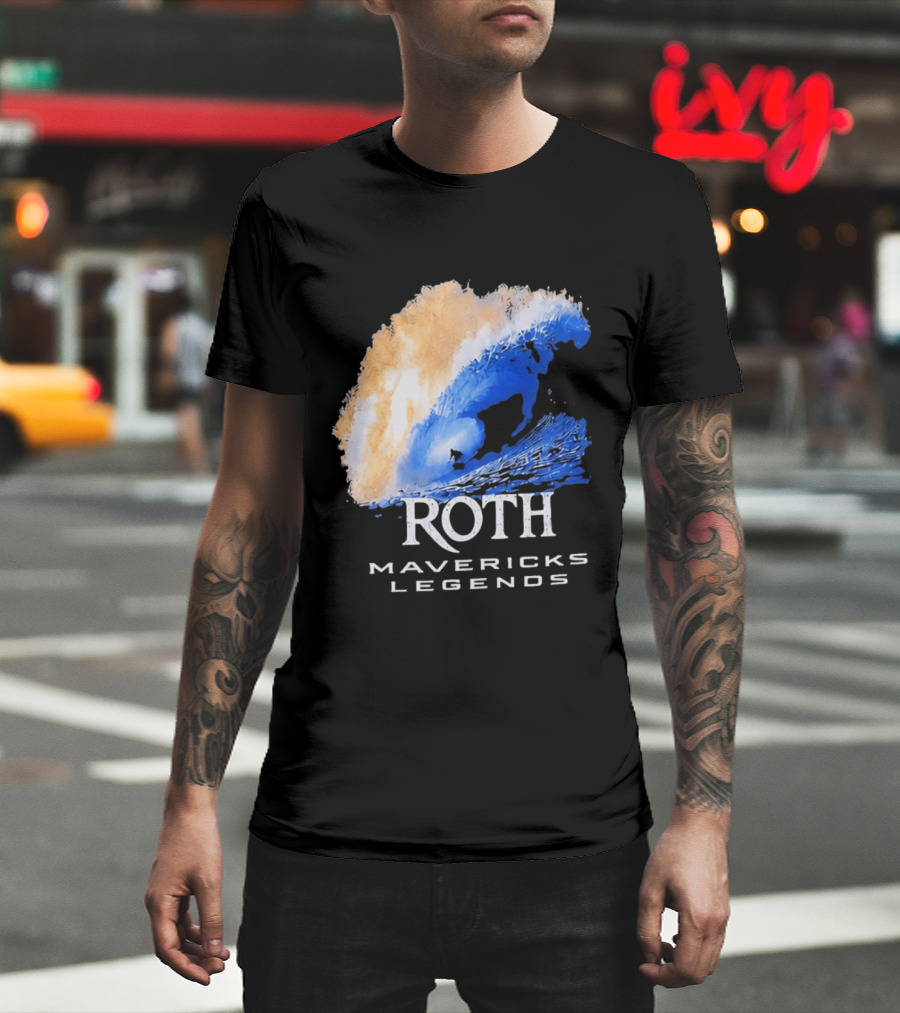 Roth Mavericks Legends Surfing Big Wave Iconography T-Shirt