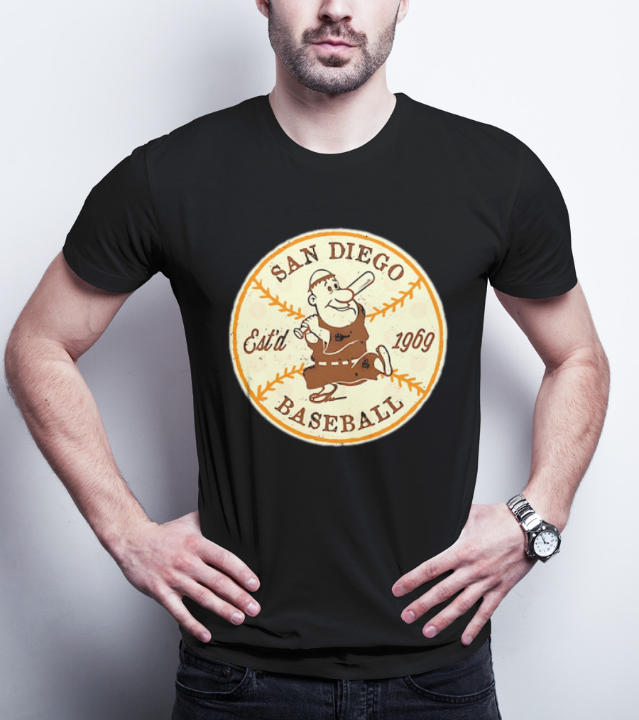 San Diego Padres Swinging Friar Est’d 1969 T-Shirt