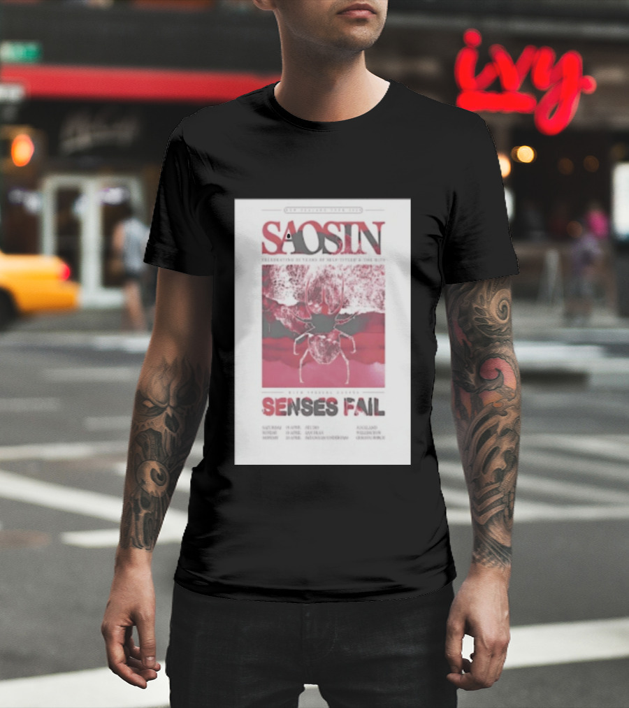 Saosin Sense Fail 2026 New Zealand Tour T-Shirt