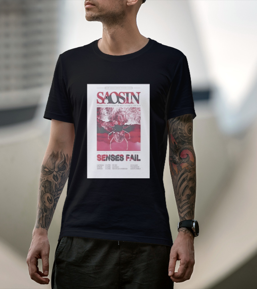 Saosin Sense Fail 2026 New Zealand Tour T-Shirt