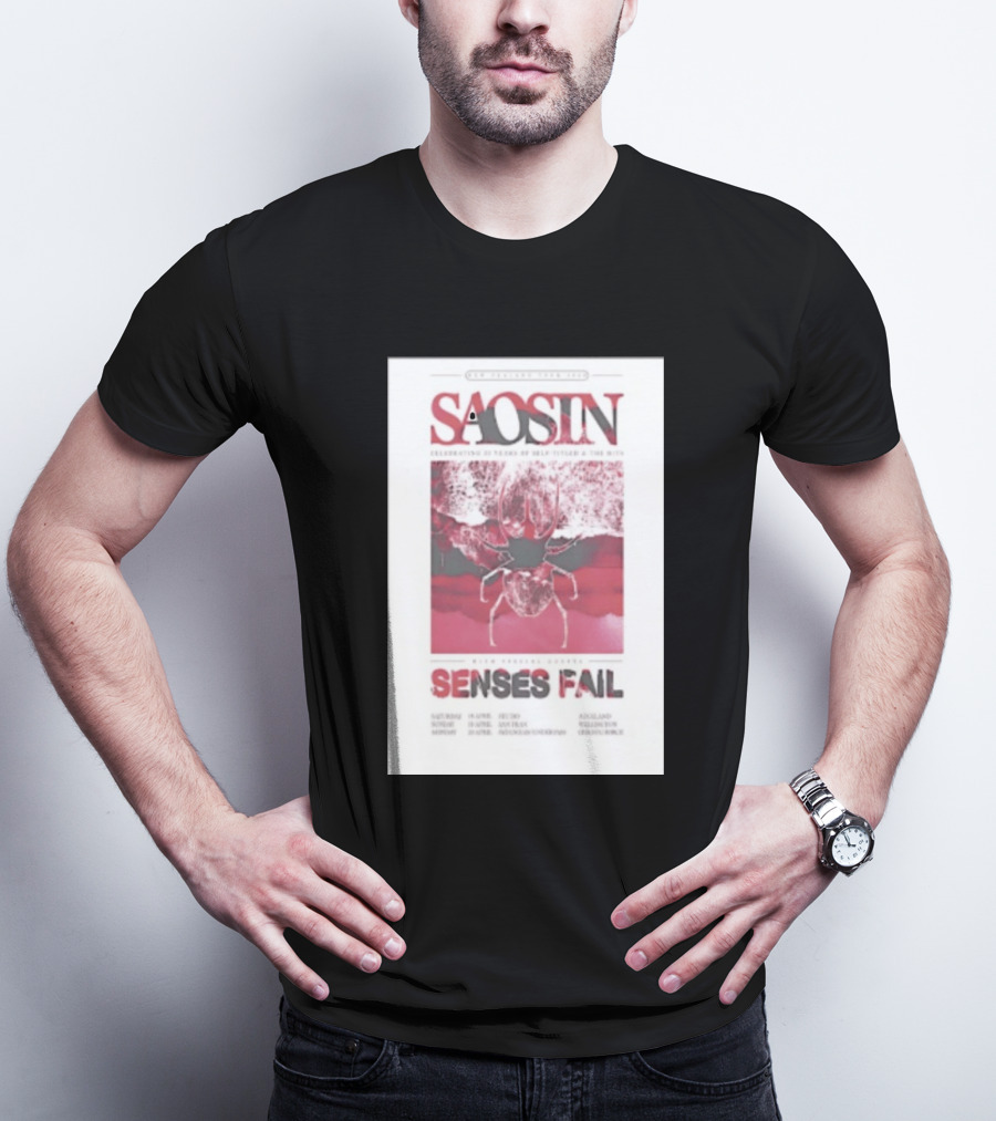 Saosin Sense Fail 2026 New Zealand Tour T-Shirt