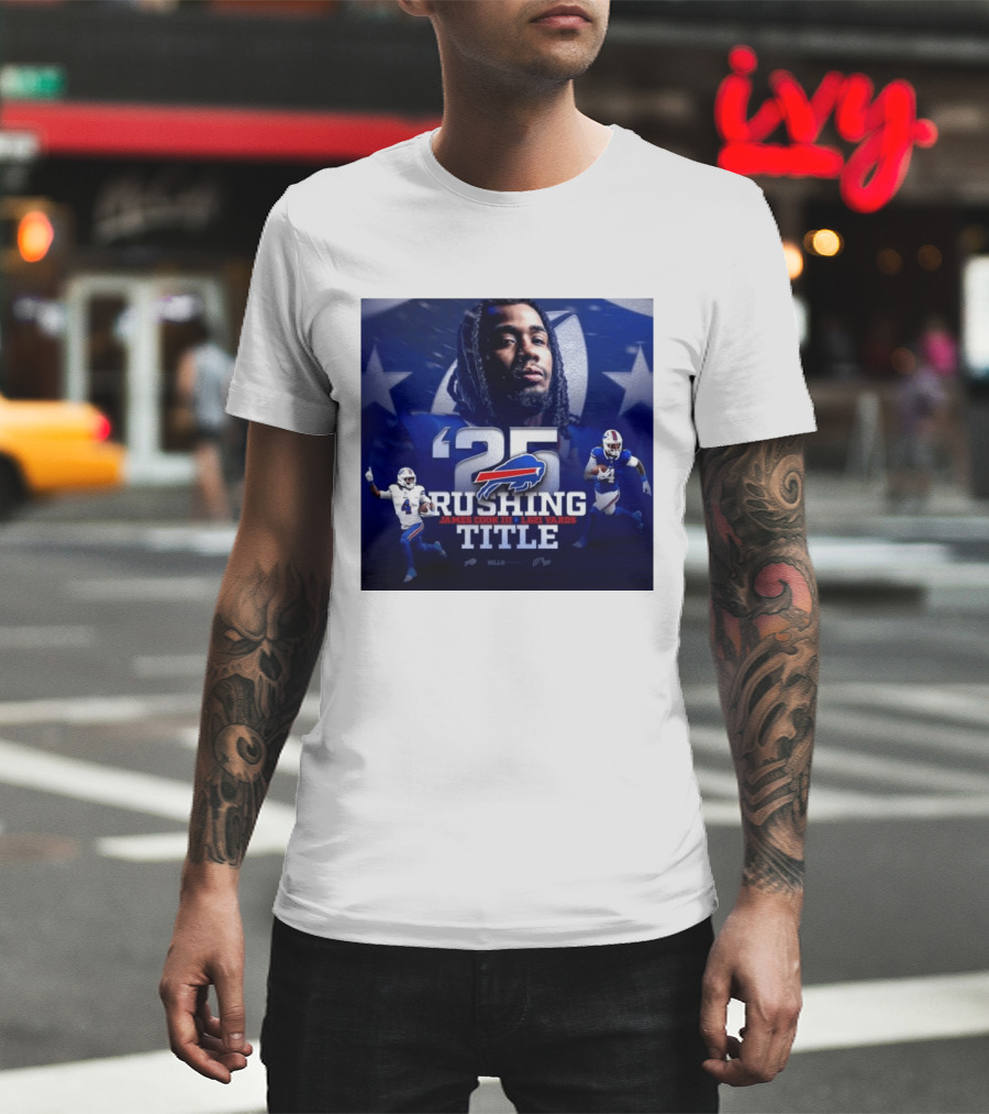 25 Rushing Buffalo Football James Cook III 1621 Yards Title T-Shirt