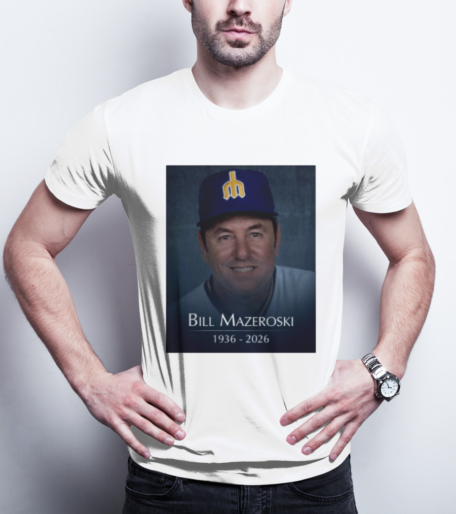 Bill Mazeroski National Baseball Hall Of Fame 1936 2026 Mariners Coach T-Shirt