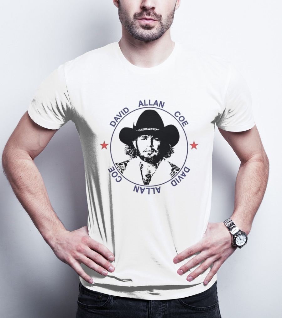David Allan Coe Country Music Legend Vintage Cowboy Hat T-Shirt