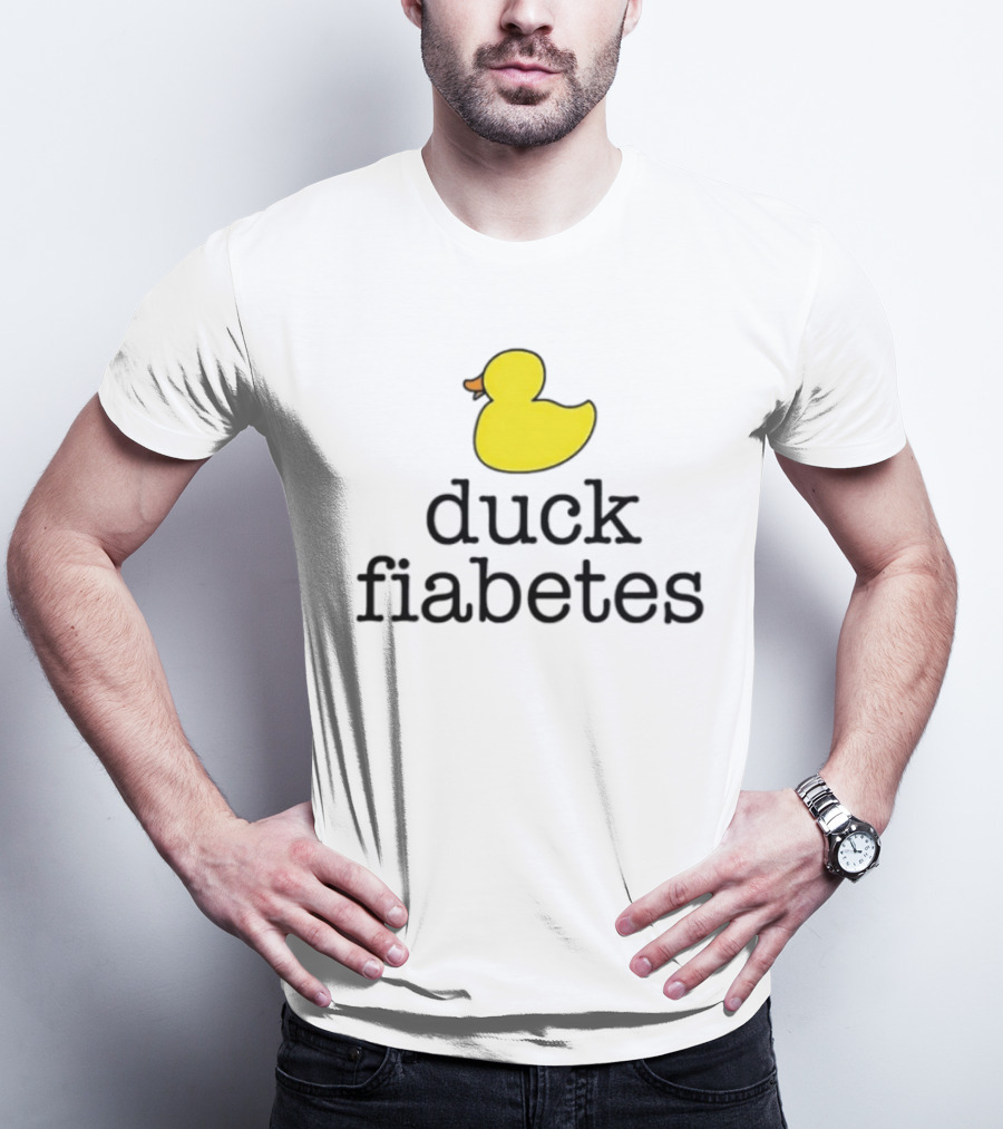 Duck Fiabetes Yellow Rubber Duck Diabetes Awareness T-Shirt