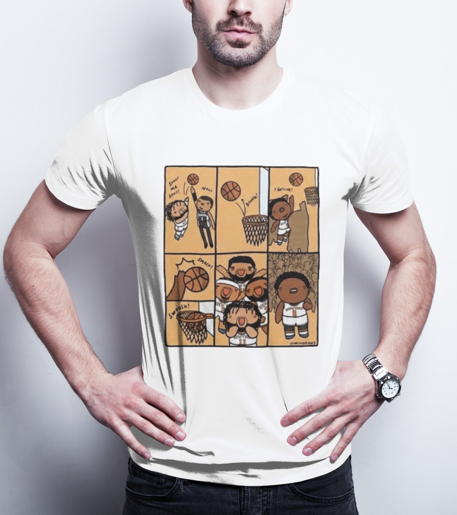 Karl Anthony Towns Jimindraws Knicks Shoot My Shot Basketball Comic T-Shirt