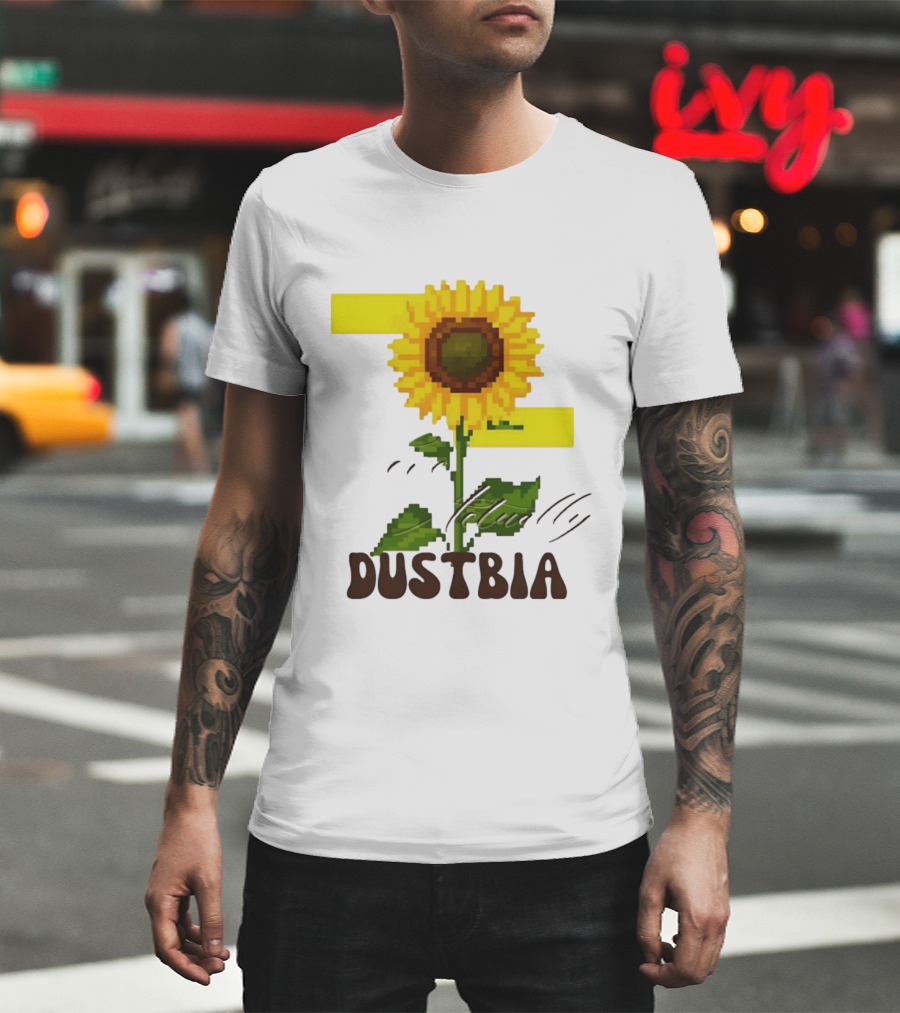 Love Actually Dustbia Pixel Sunflower T-Shirt