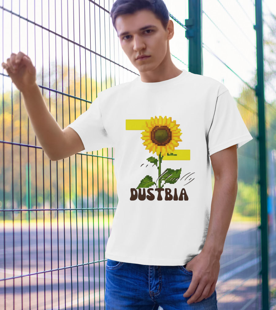 Love Actually Dustbia Pixel Sunflower T-Shirt