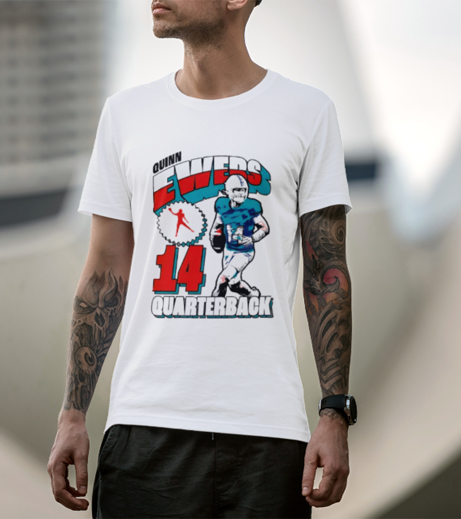 Quinn Ewers Miami Dolphins 14 Football Quarterback T-Shirt