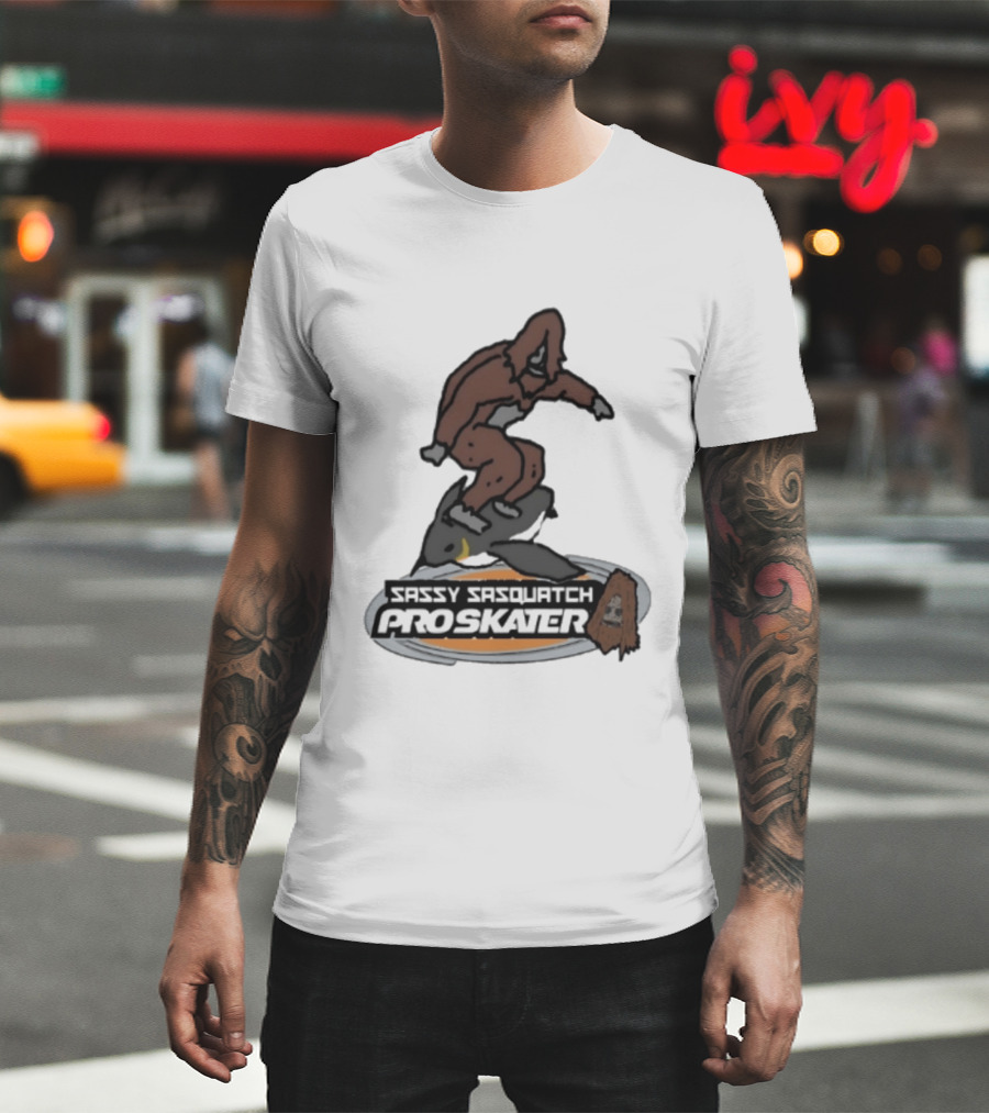 Sassy Sasquatch Pro Skater Meme T-Shirt