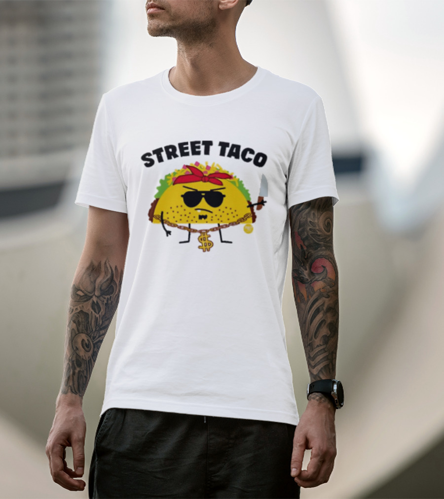 Street Taco Pirate With Knife And Dollar Sign Necklace T-Shirt