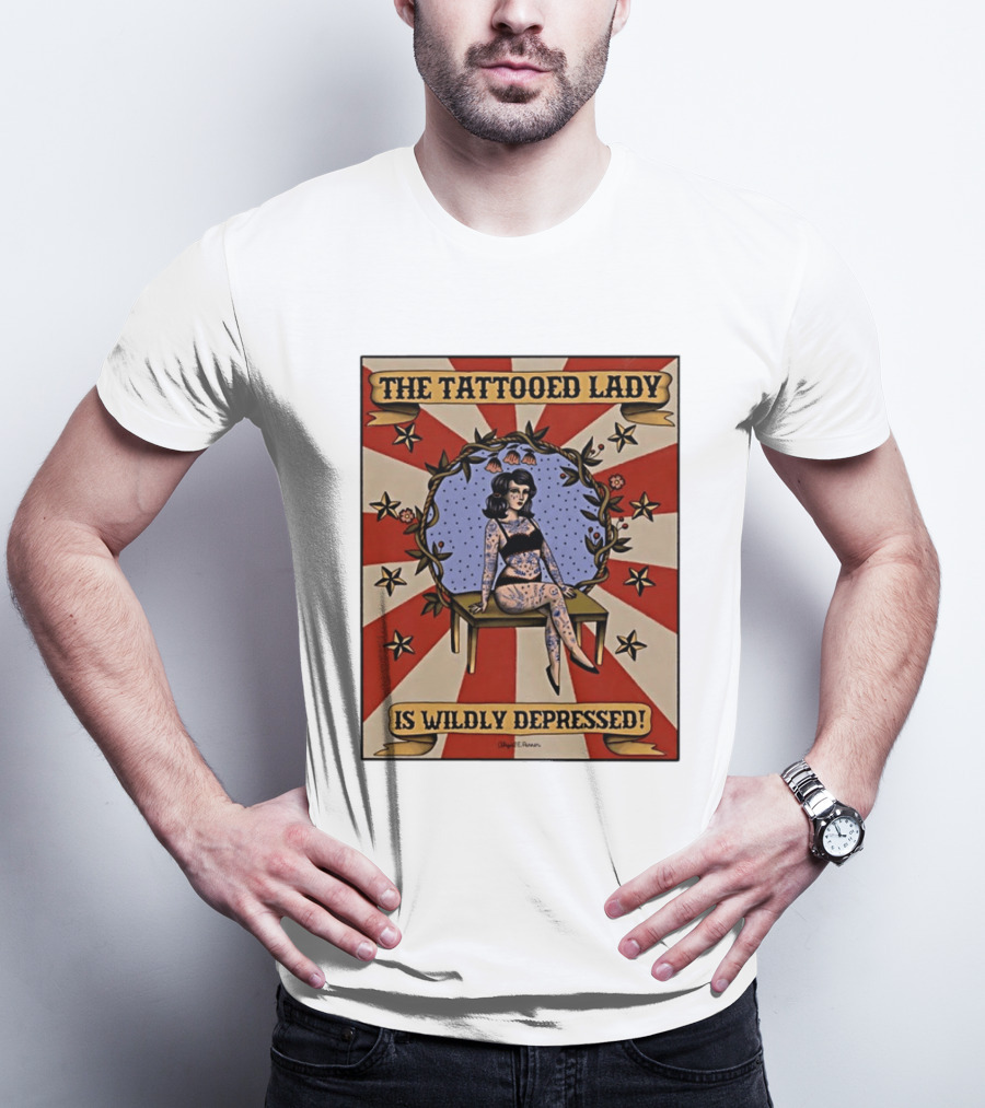 The Tattooed Lady Is Wildly Depressed Vintage Circus T-Shirt
