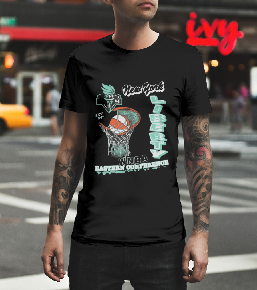 New York Liberty WNBA Eastern Conference 47Brand Store 47 Foundation T-Shirt