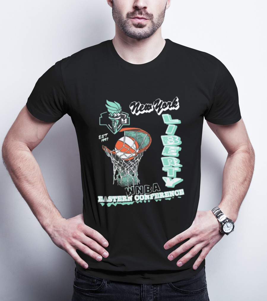 New York Liberty WNBA Eastern Conference 47Brand Store 47 Foundation T-Shirt