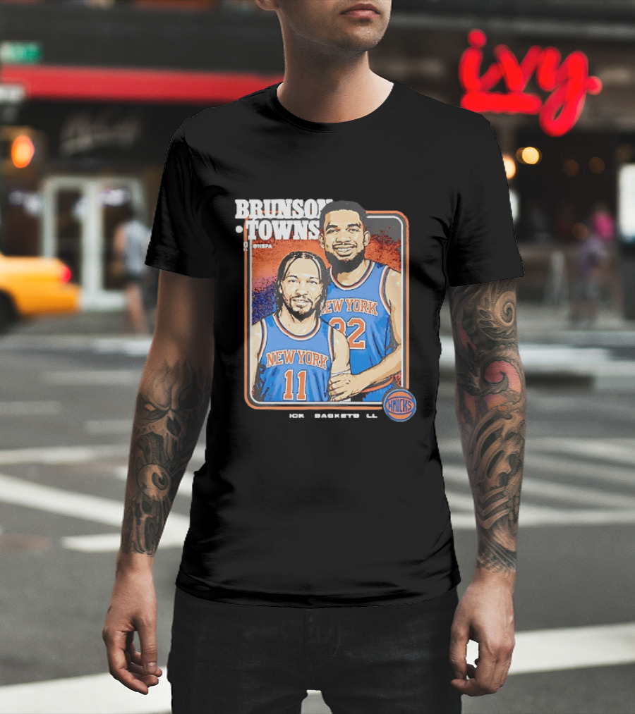 Brunson Towns NBA New York Knicks 11 32 Knicks Step Brothers T-Shirt