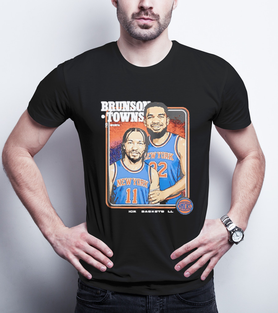 Brunson Towns NBA New York Knicks 11 32 Knicks Step Brothers T-Shirt