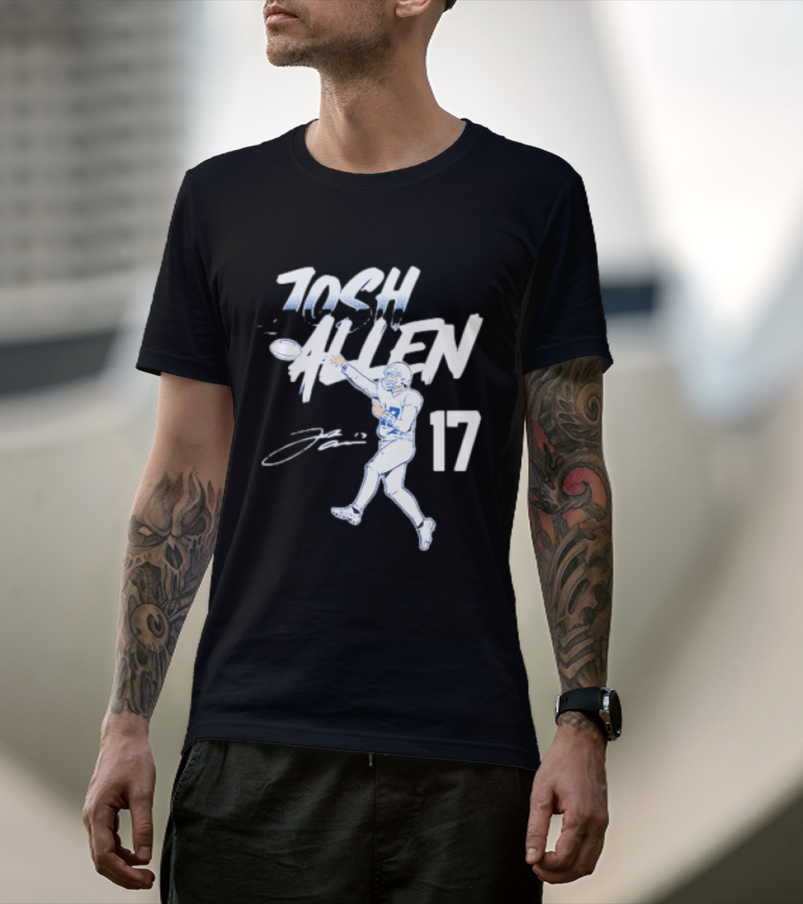 Josh Allen 17 Buffalo Bills Throwing T-Shirt