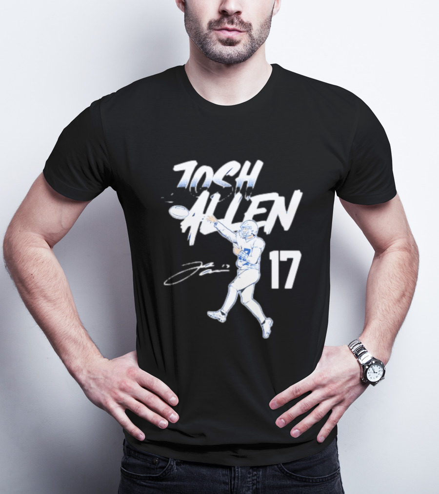 Josh Allen 17 Buffalo Bills Throwing T-Shirt