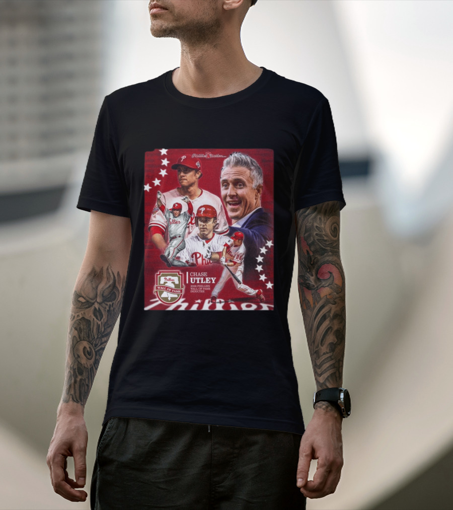 Phillies Nation Chase Utley 2026 Wall Of Fame Inductee Phillies T-Shirt