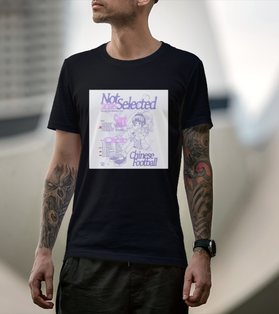 Not Selected 2026 Occupy The Absence Tour Chinese Football Anime T-Shirt