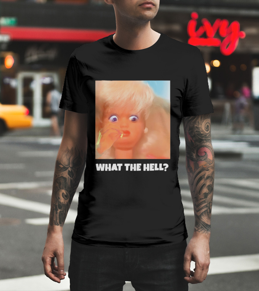 What The Hell Doll Meme Reaction Funny Expression T-Shirt