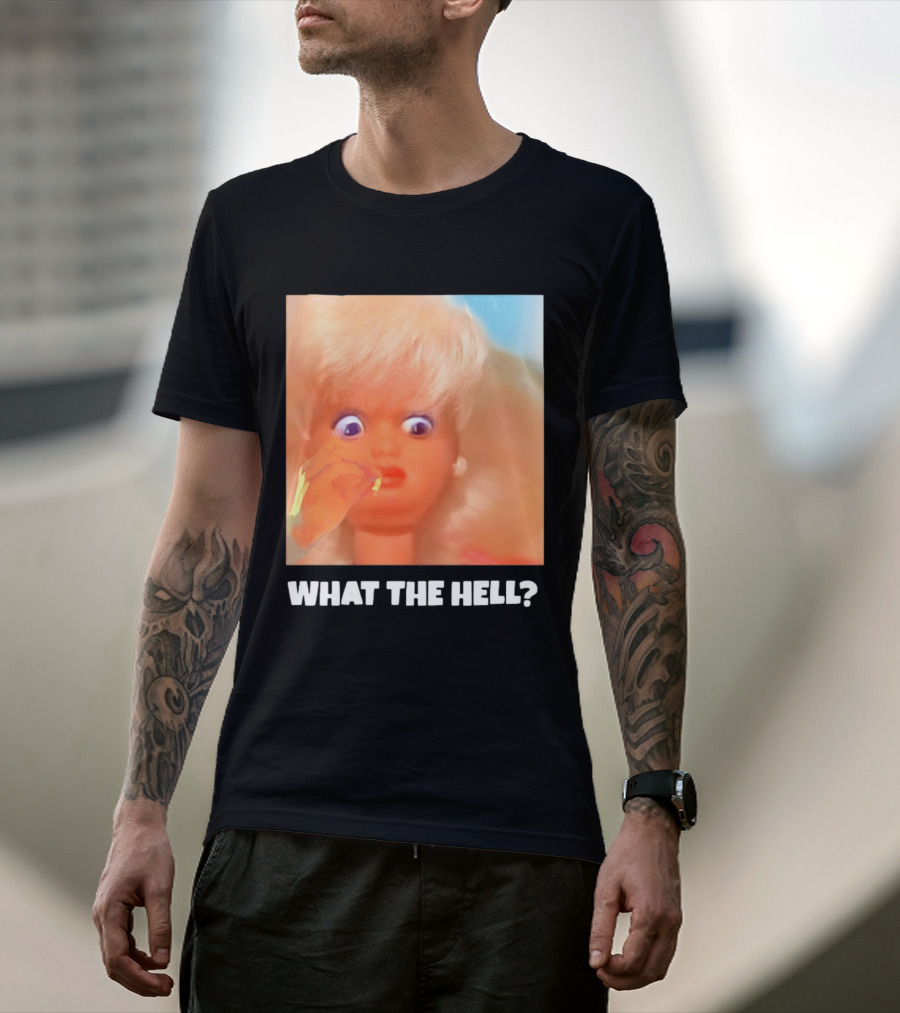 What The Hell Doll Meme Reaction Funny Expression T-Shirt