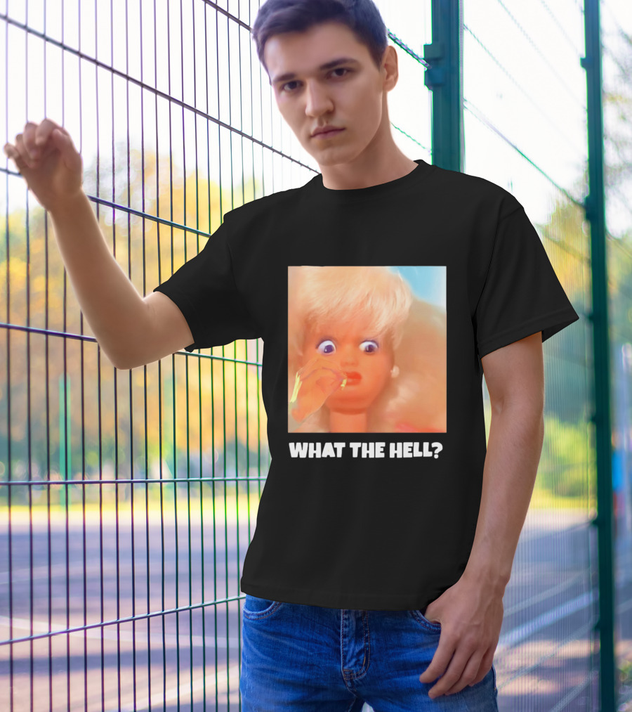 What The Hell Doll Meme Reaction Funny Expression T-Shirt