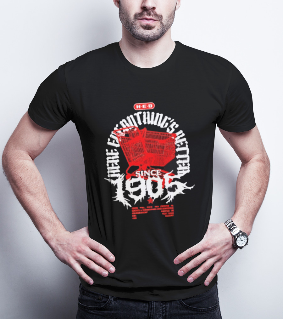 HEB Everything's Better Red Shopping Cart Since 1905 T-Shirt