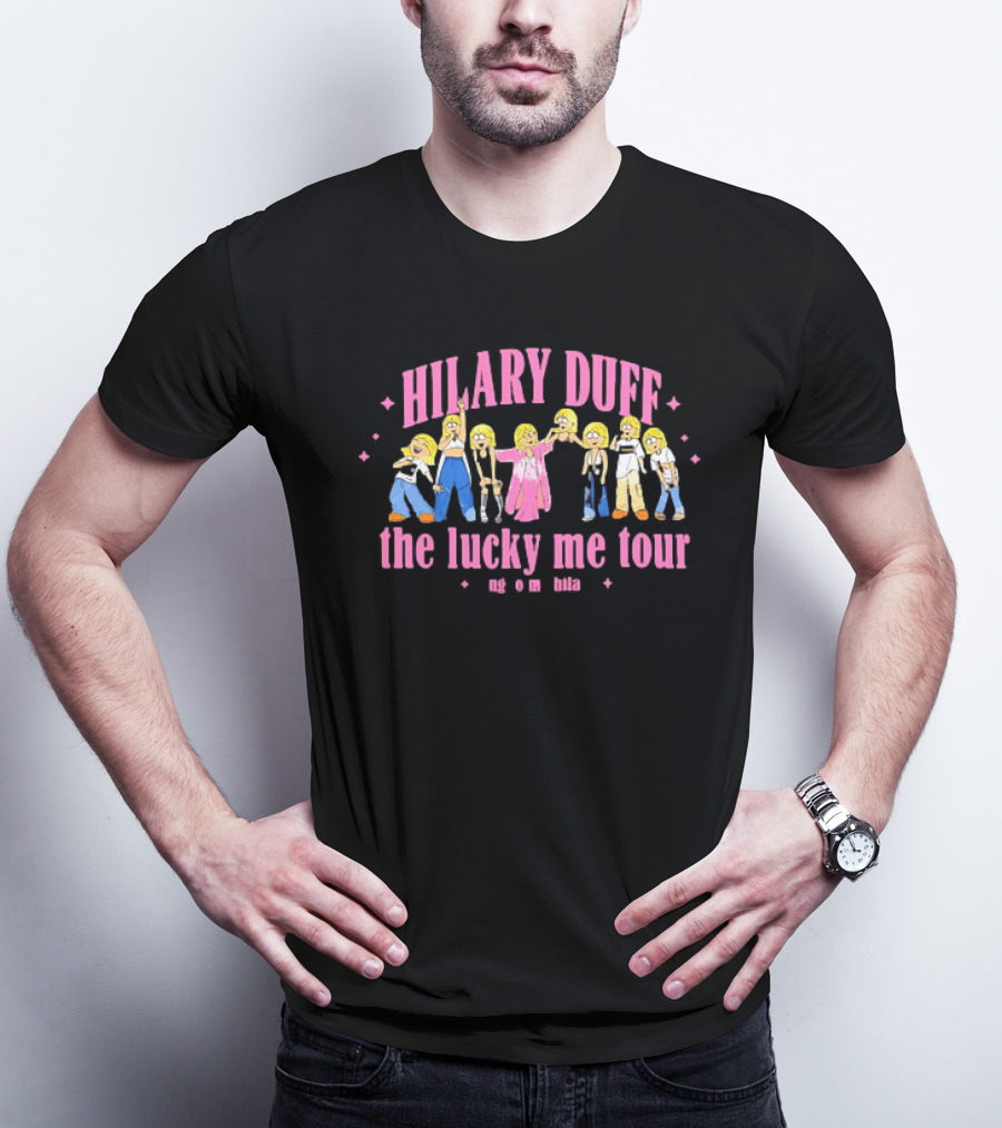 Hilary Duff The Lucky Me Tour Sing To Me Hilary Cartoon Characters T-Shirt