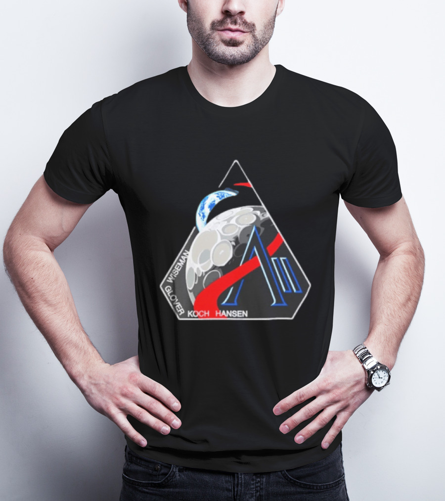 NASA Artemis 2 Mission Wiseman Glover Koch Hansen Moon Earth T-Shirt